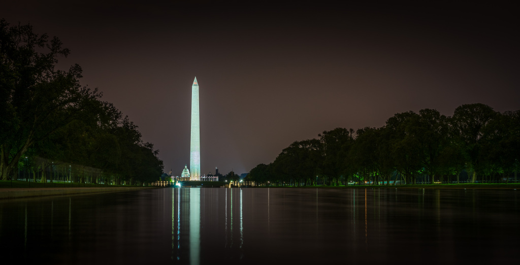 Washington Monument at Night - Andy's Travel Blog