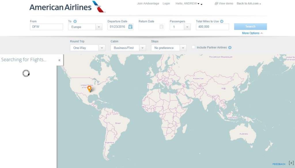American Airlines Award Map Search Tool! - Andy's Travel Blog